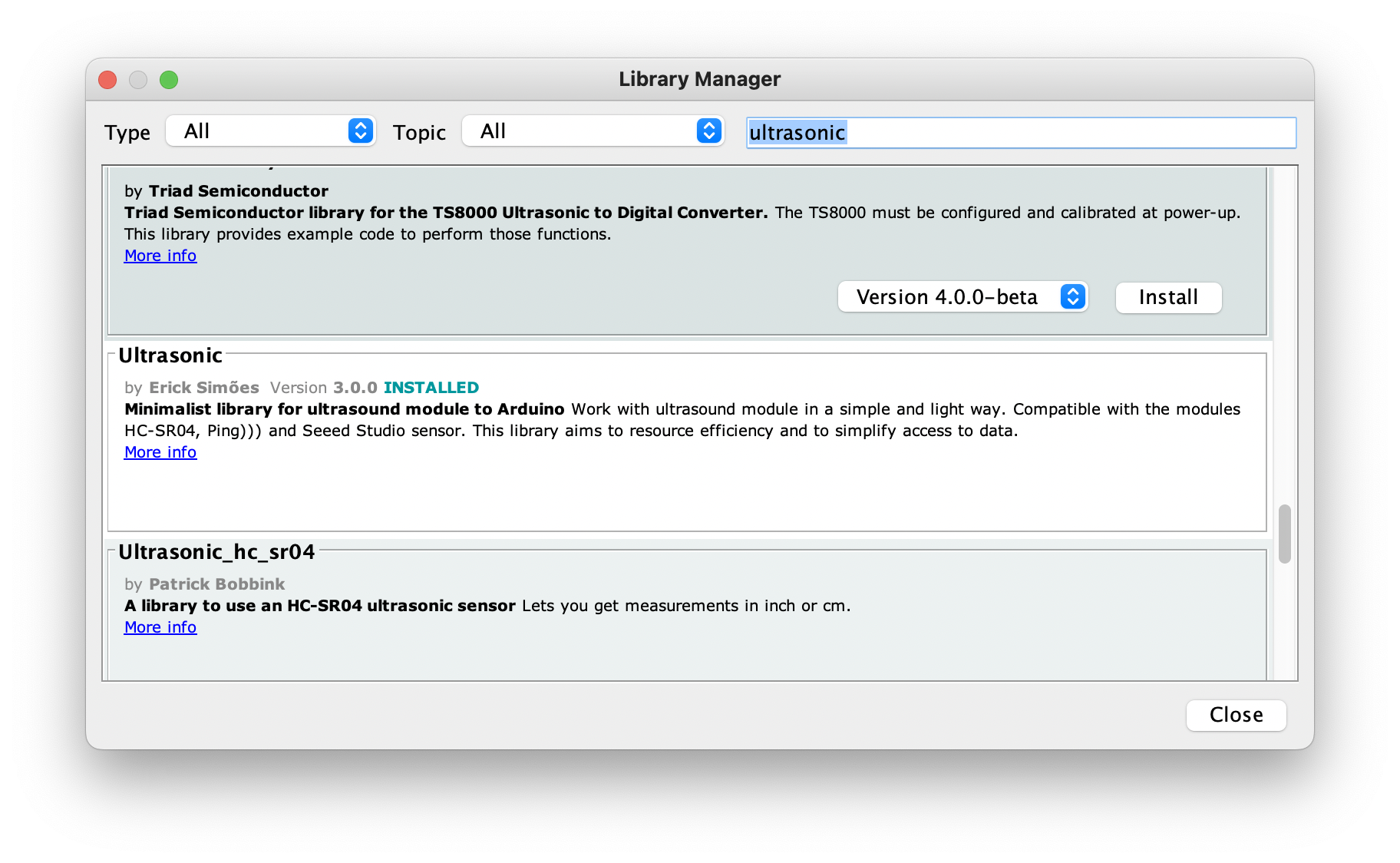 On the library manager